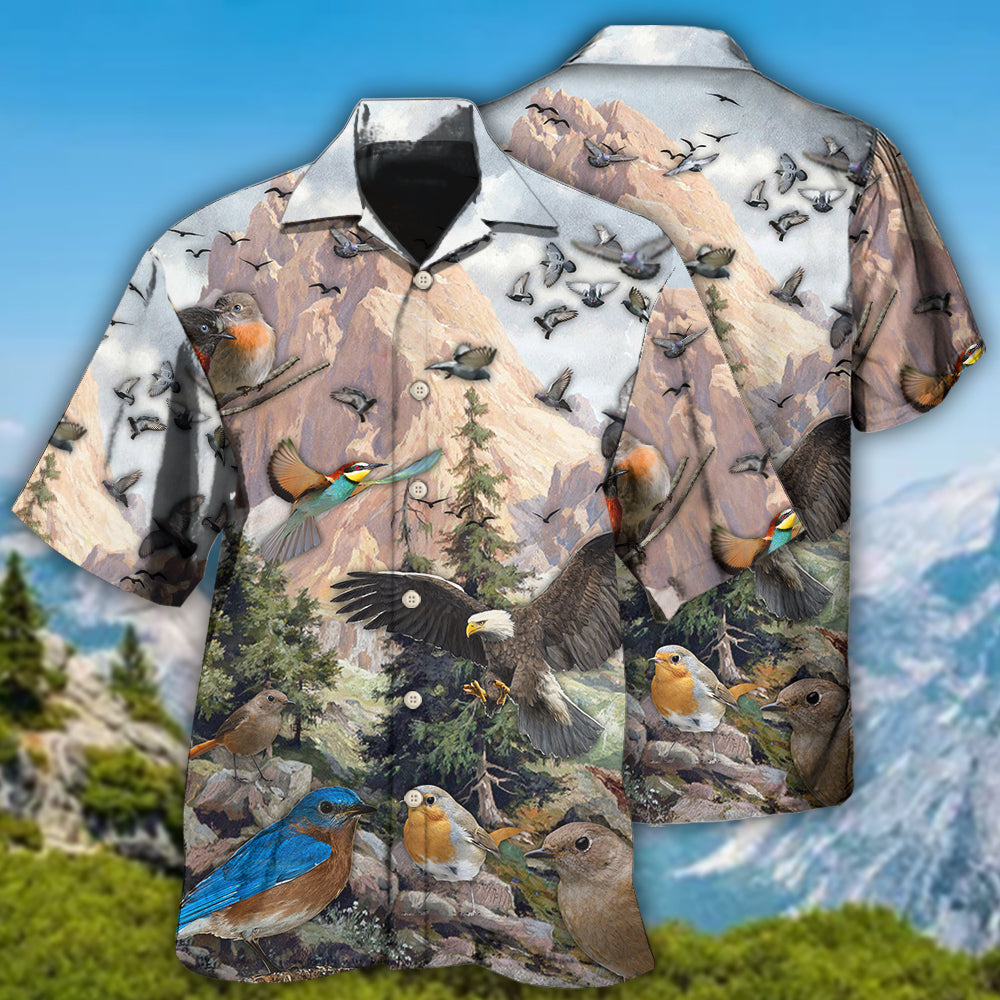 Birds On Mountain - Hawaiian Shirt - Alienscustom