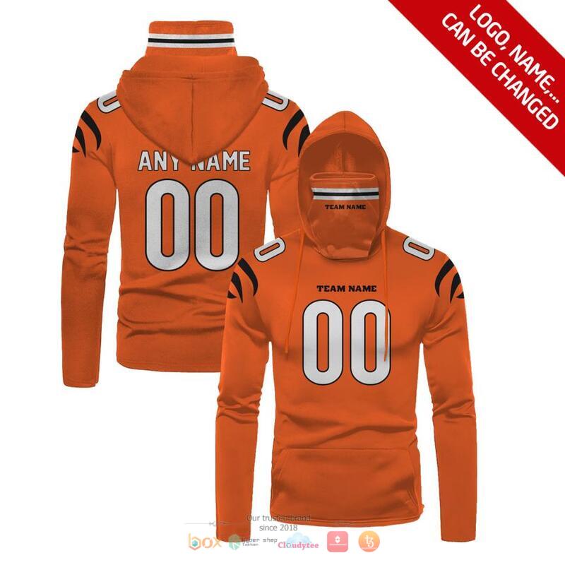 Personalized NFL Cincinnati Bengals Orange color 3d hoodie mask ...